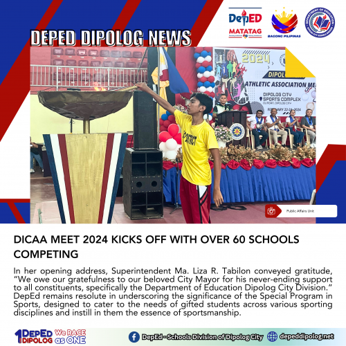 DICAA Meet 2024 kicks off with over 60 schools competing | DepEd ...