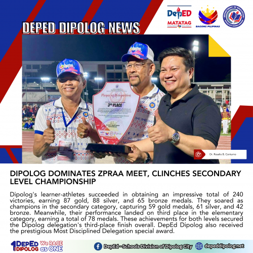 Dipolog dominates ZPRAA Meet, clinches secondary level championship ...
